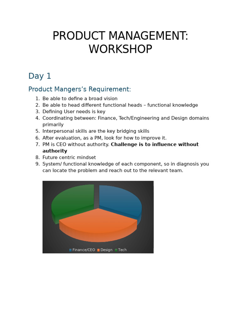 PRODUCT MANAGEMENT - Workshop | PDF | Artificial Intelligence | Intelligence (AI) & Semantics