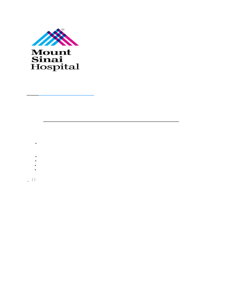 (1a) Mount Sinai Hospital - Employment - Application - Form | PDF | Salary