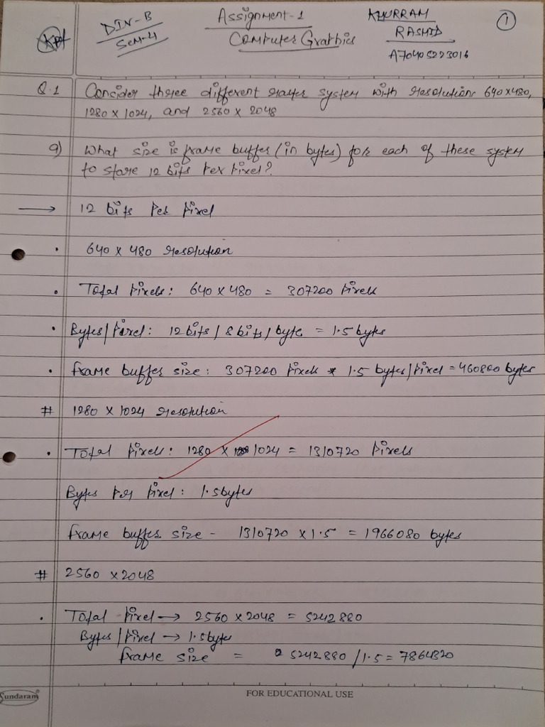 CG 1 Assignment | PDF