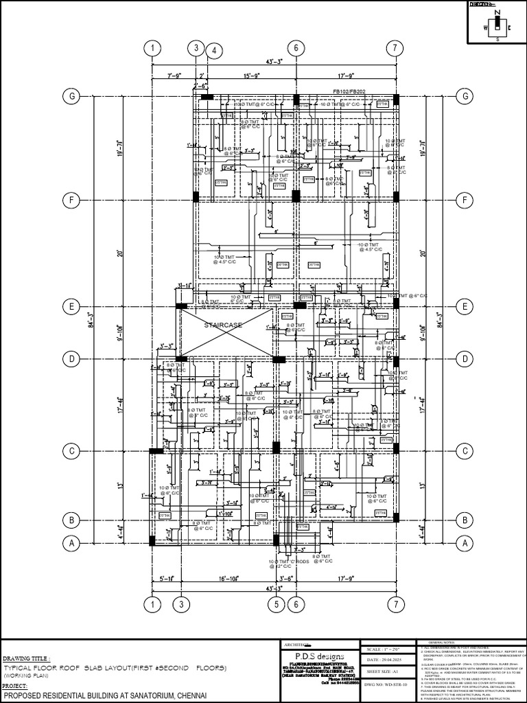 Typical Floor Roof Slab Layout | PDF | Structural Engineering | Real Estate