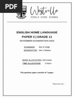 Grade 7 English H.L Term 4 Transactional Writing | PDF | Learning ...