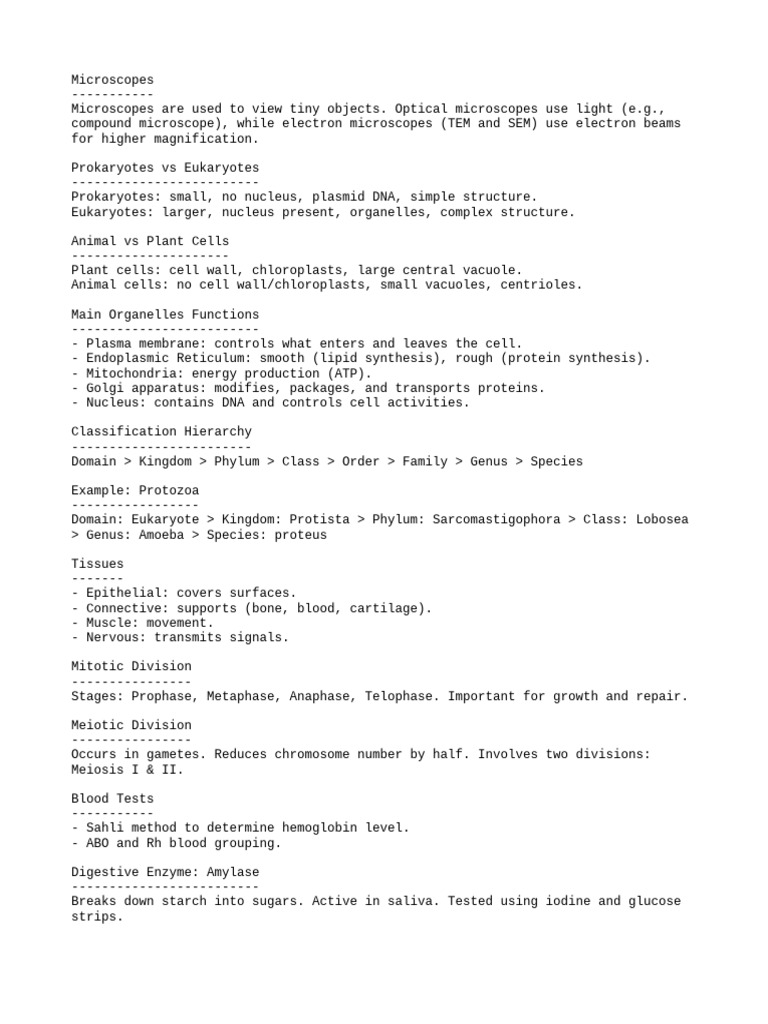 Zoology Practical Summary | PDF