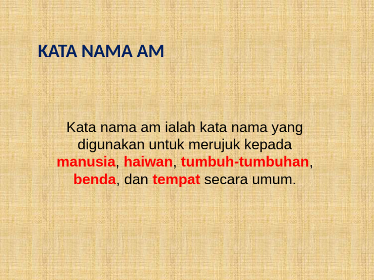Kata Nama Am - Definisi | PDF