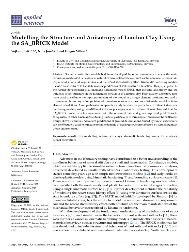 Modelling the Structure and Anisotropy of London Clay Using the SA ...