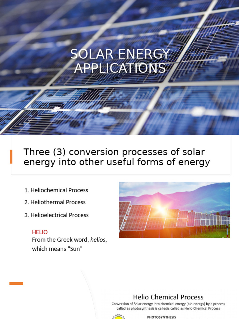 Solar Energy Conversion Processes | PDF | Solar Energy | Heat Transfer