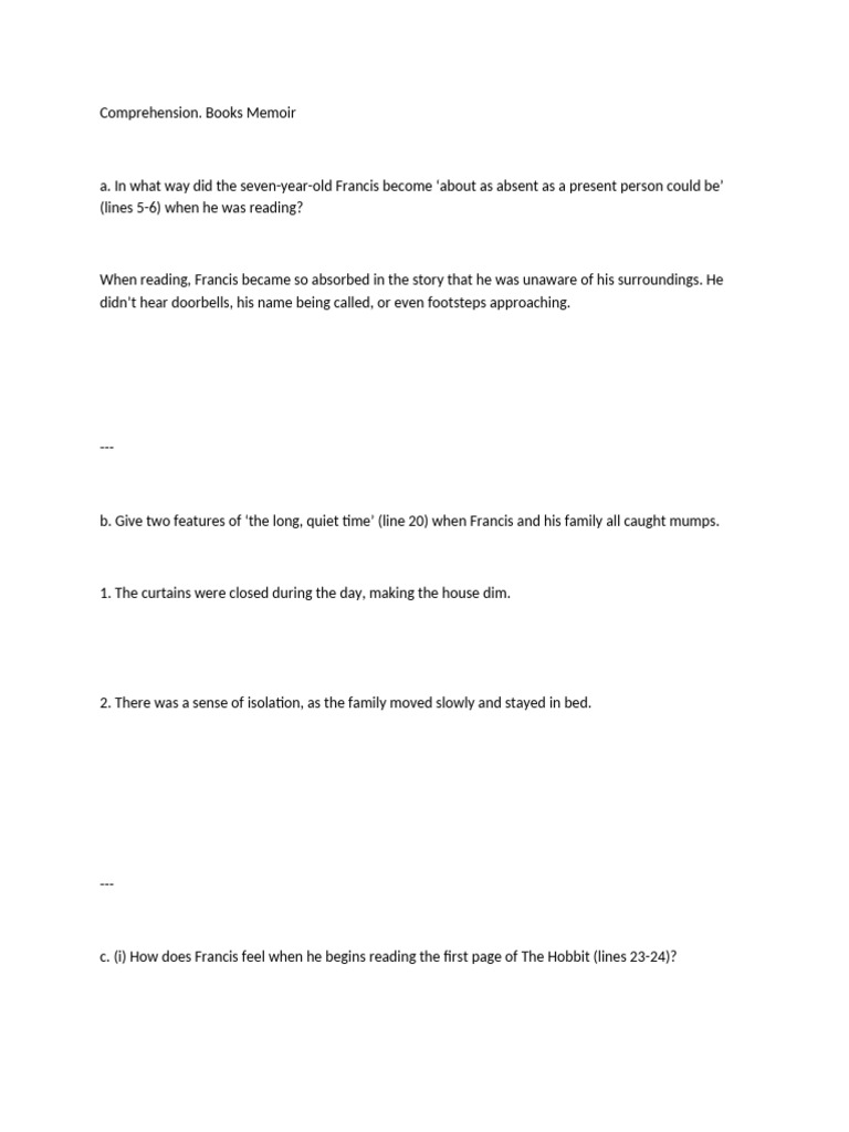 Pre o Comprehensions Unit 2 Books | PDF | Psychology