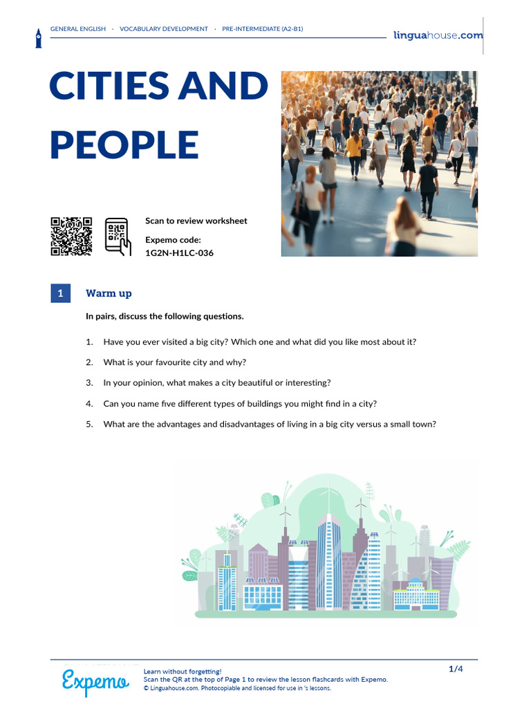 Cities and People British English Teacher | PDF