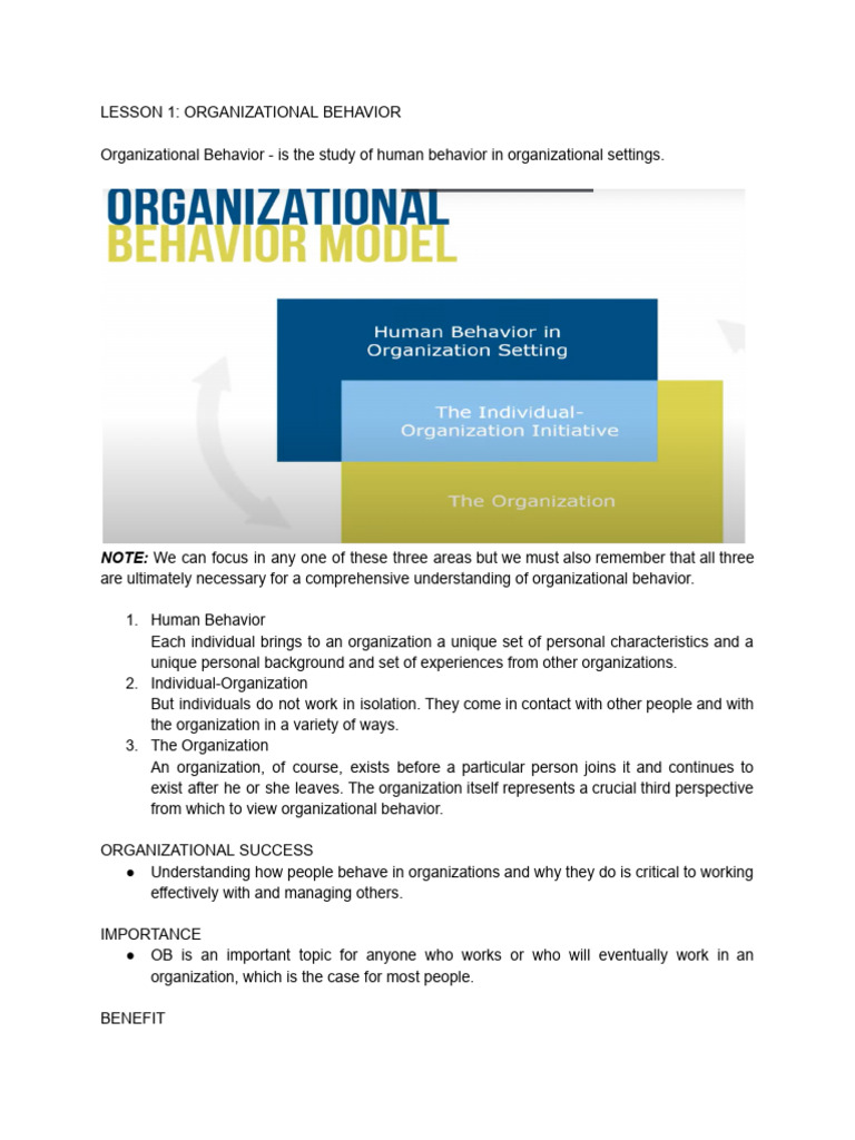 Organizational Dev. Notes | PDF | Strategic Management | Organizational ...