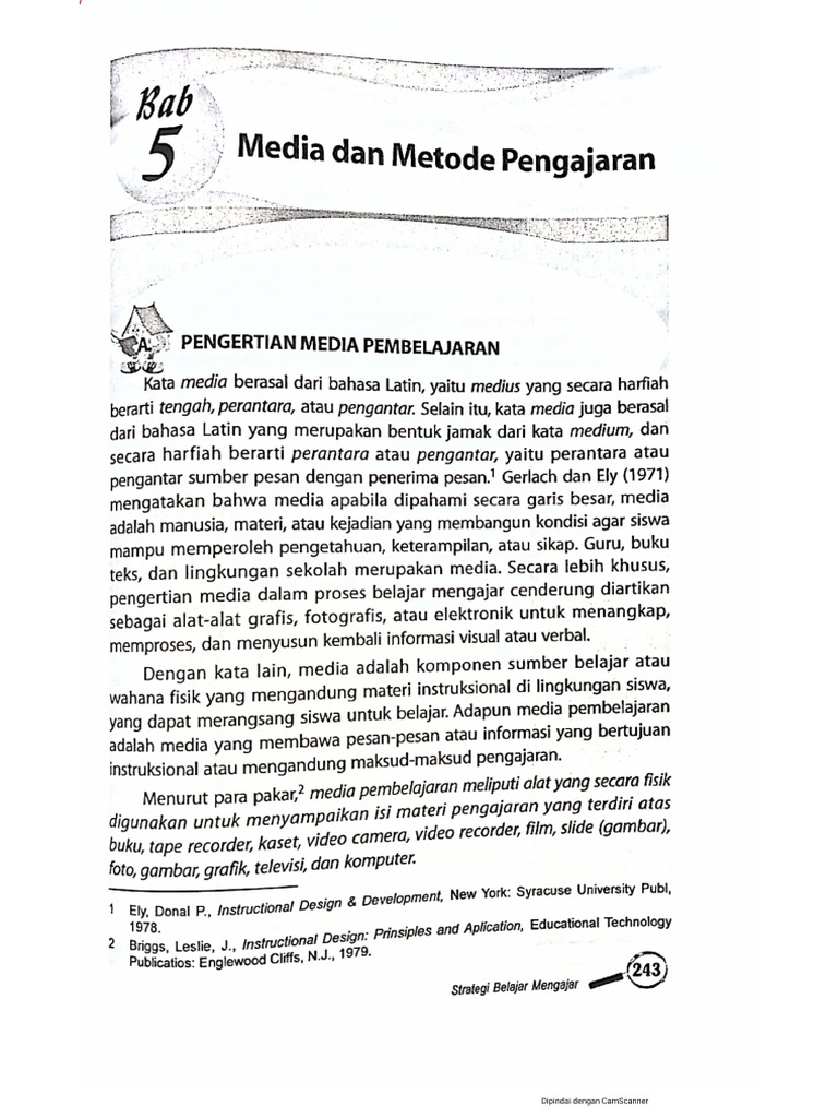 Bab 5 Media Dan Metode Pengajaran | PDF