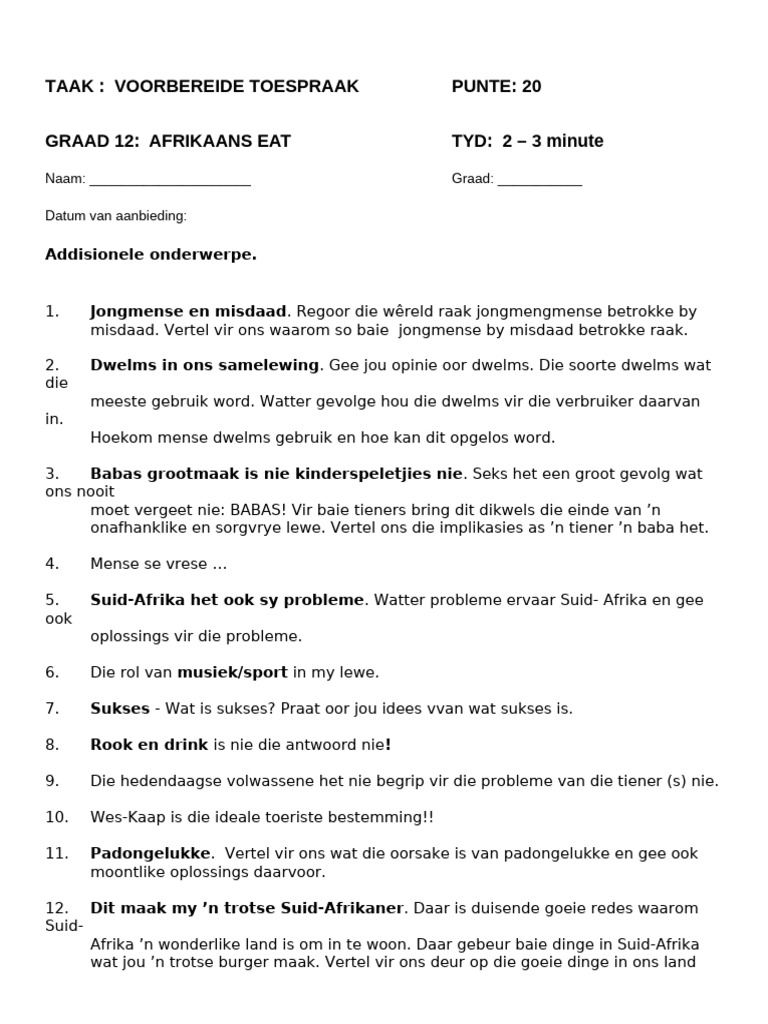 Alle Onderwerpe 2025 | PDF