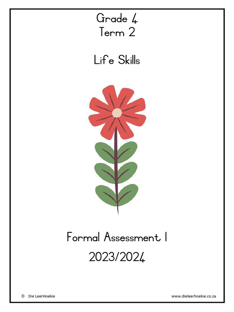 Grade 4 - Life Skills - Formal Task 1 - Term 2 - 2024 - L | PDF