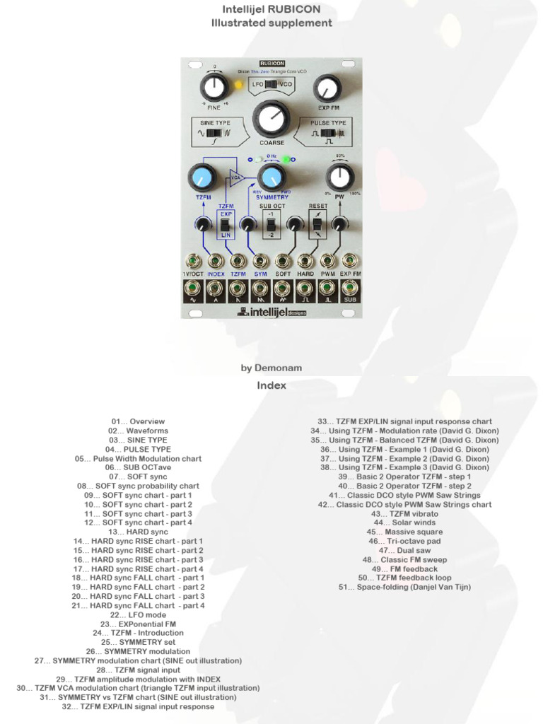 Intellijel Rubicon Overview Guide | PDF | Frequency Modulation | Modulation
