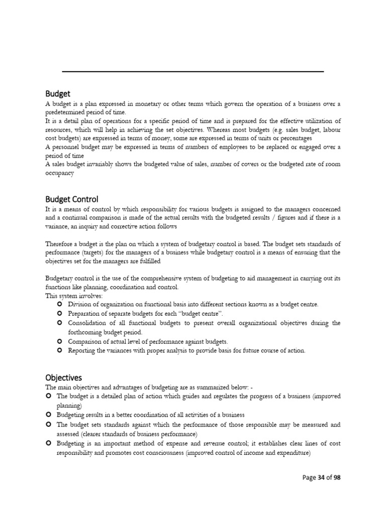 Control2 Budgeting and Budgeting Control-34-51 | PDF | Budget | Expense