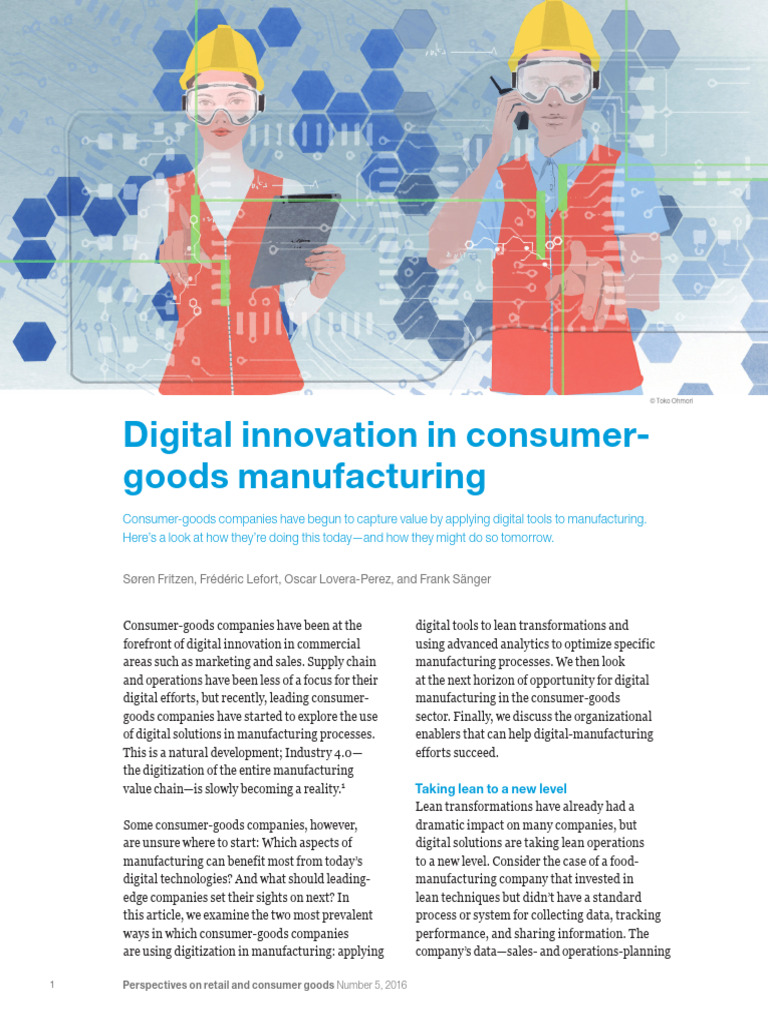 Digital-innovation-in-consumer-goods-manufacturing | PDF | Internet Of ...