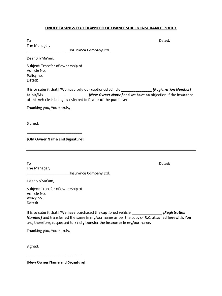 Undertaking Letter | PDF