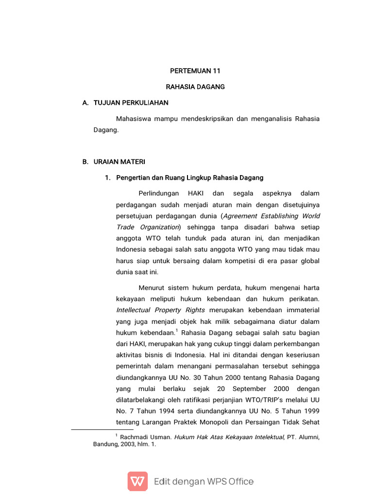 11 - Pertemuan 11 Hki | PDF