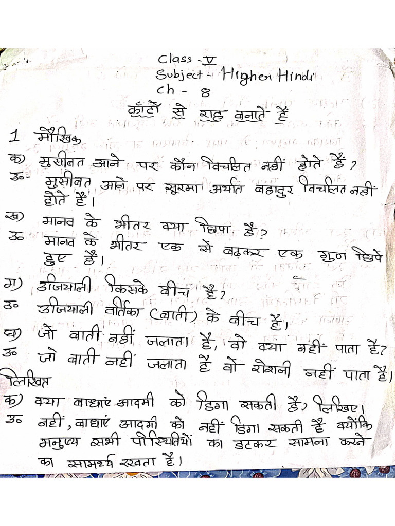 Hindi CH 8 | PDF