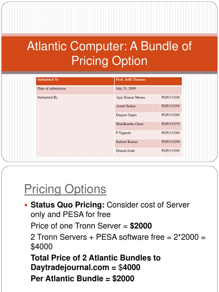 Pricing Strategies for Atlantic Bundle | PDF | Economics | Market ...