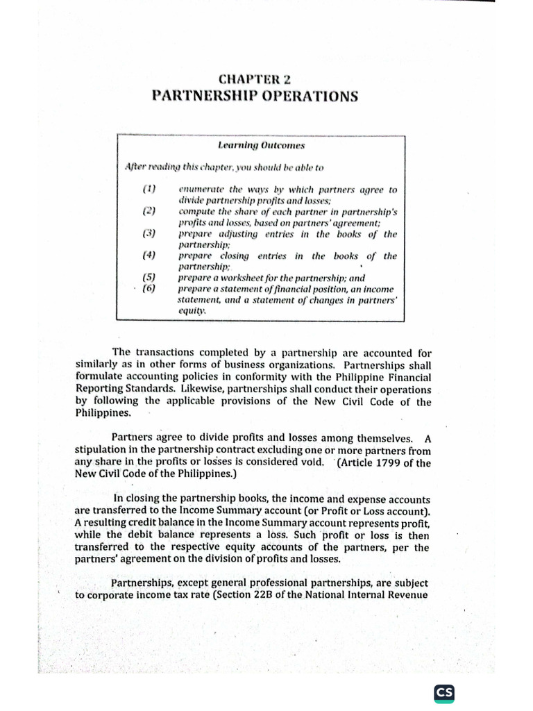 Partnership Operations | PDF