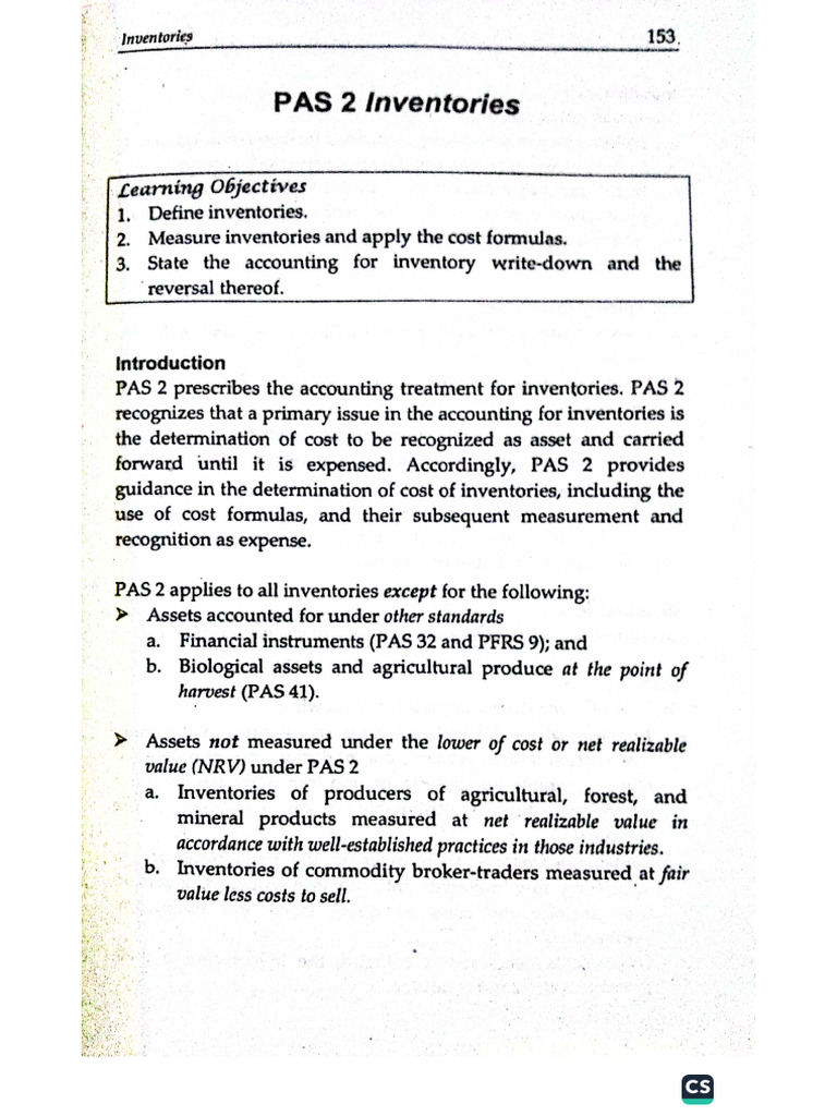 PAS 2: Inventories | PDF