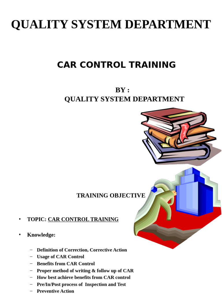 CAR Control Training Overview | PDF | Quality