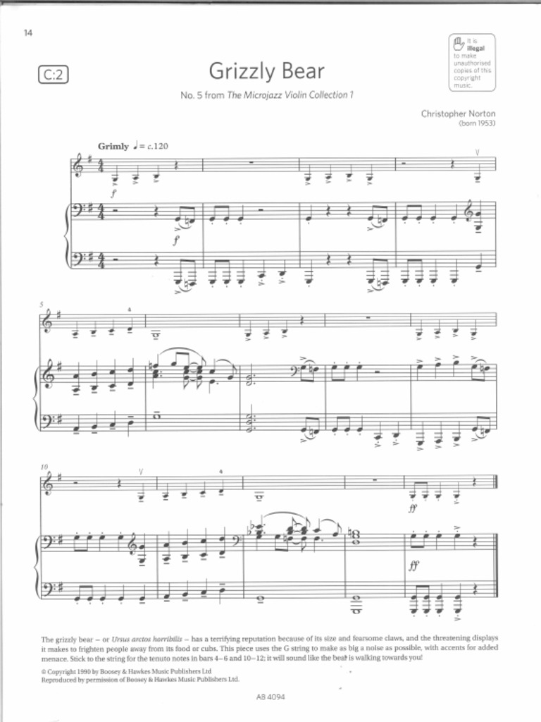 Grizzly Bear Accompaniment | PDF