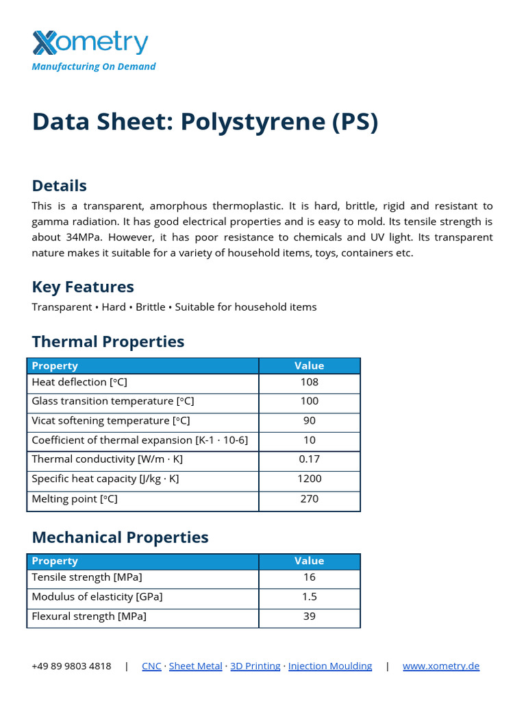 Polystyrene | PDF