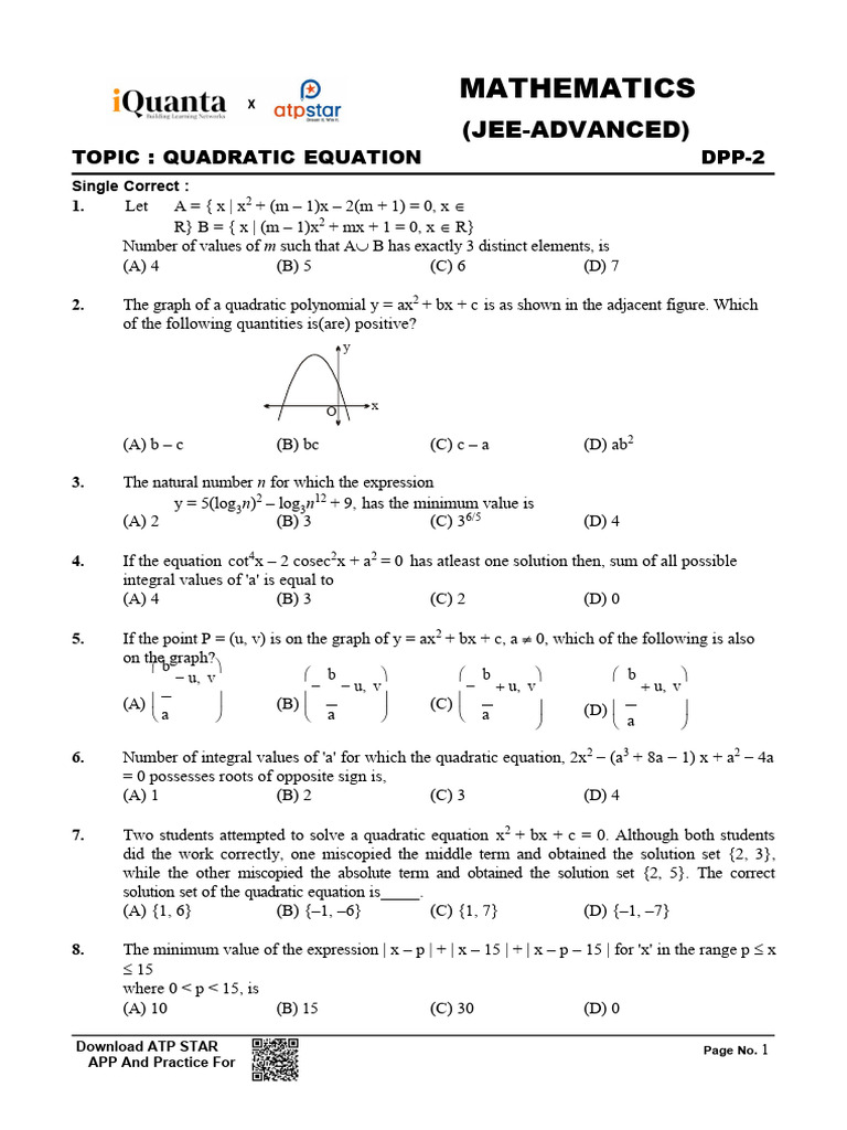 Maths +Quadratic+Equation | PDF | Quadratic Equation | Equations