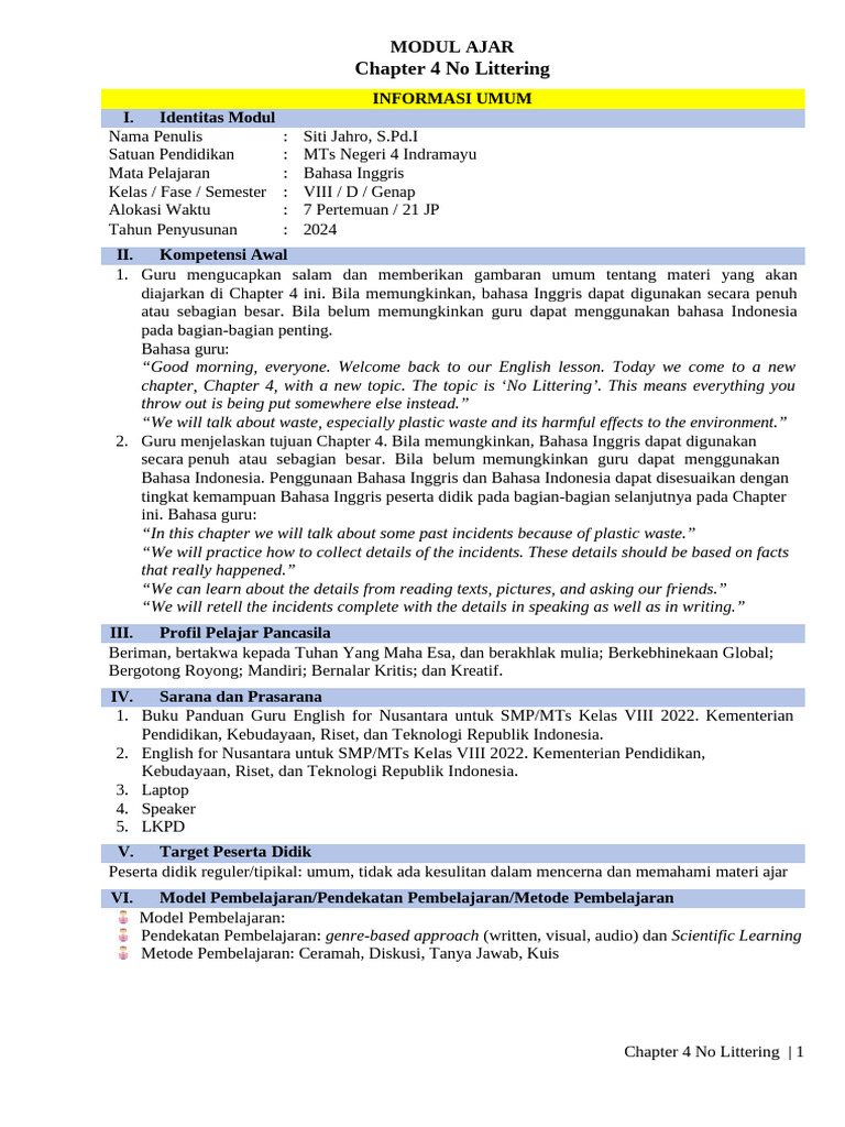 Modul Eng 8 Chapter 4 | PDF