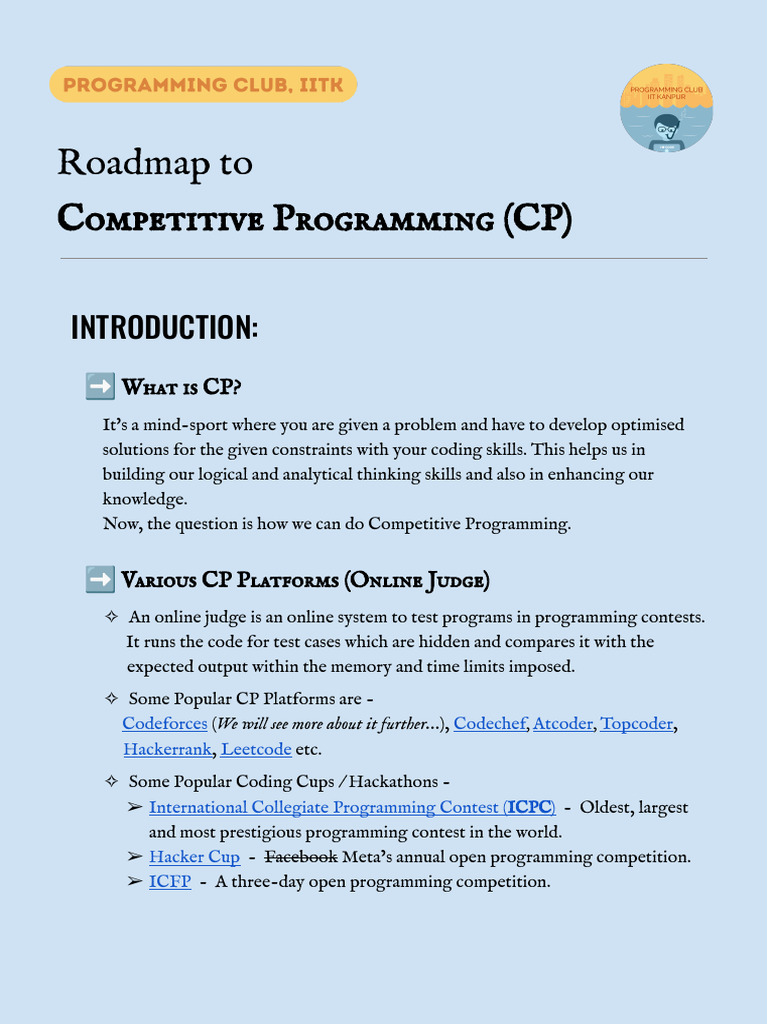 CP Roadmap | PDF | C++ | Pointer (Computer Programming)