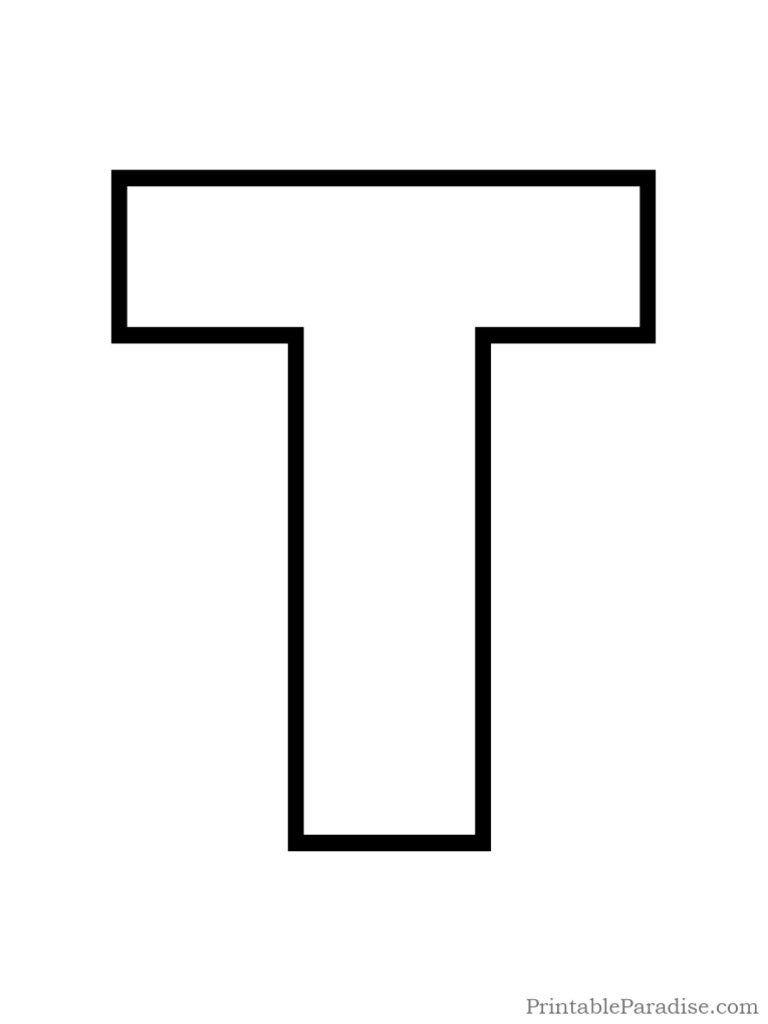 Letter T Outline | PDF