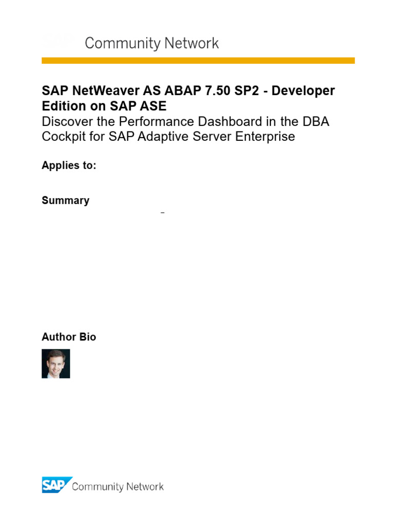 SAP NetWeaver AS ABAP 7.50 SP2 - Developer Edition On SAP ASE | PDF ...