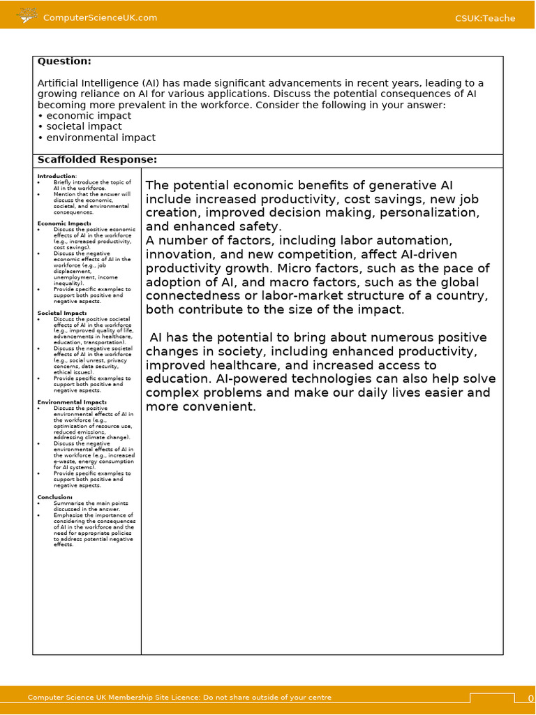 01 AI Question - Scaffolded Response. | PDF | Artificial Intelligence ...