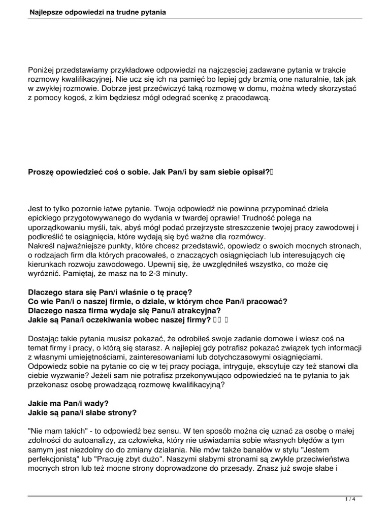 63-najlepsze-odpowiedzi-na-trudne-pytania- | PDF