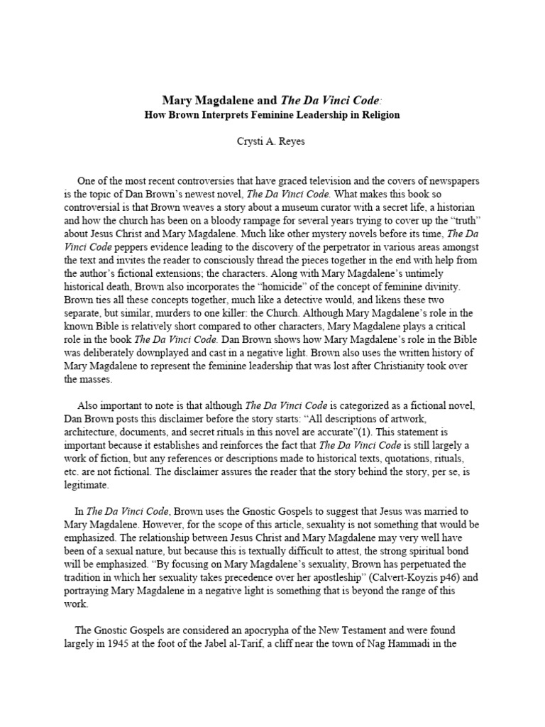 Mary Magdalene and The Da Vinci Code How | PDF | Mary Magdalene | Jesus