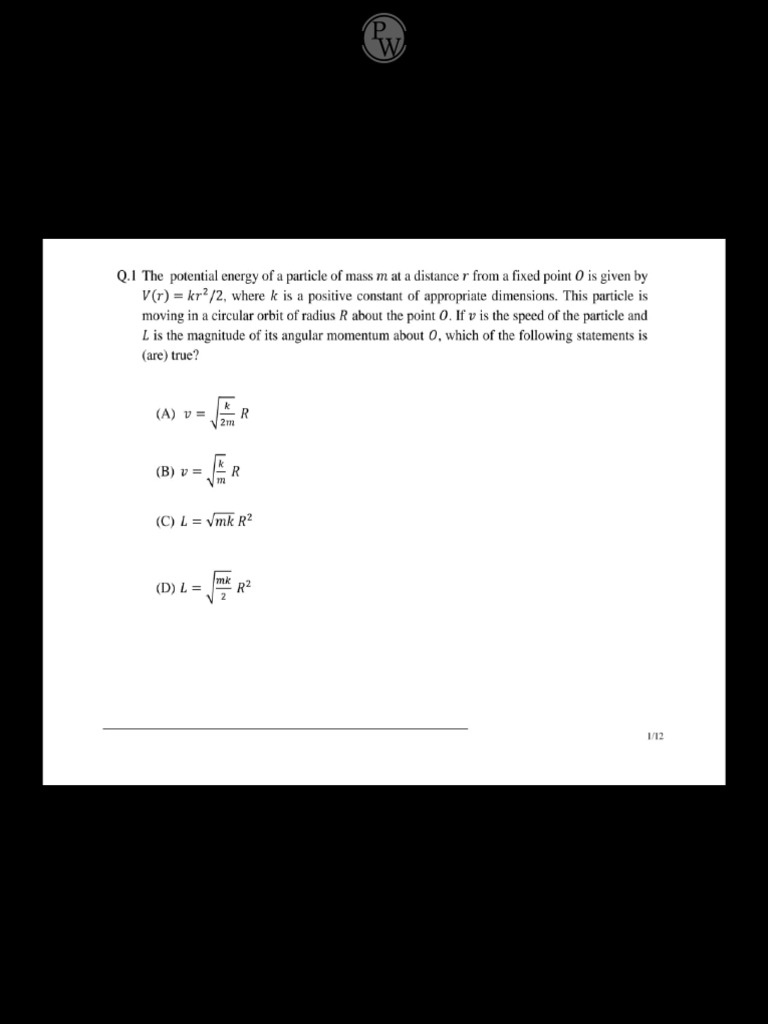 JEE Advanced Physics PYQ | PDF