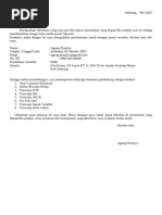 Contoh Surat Permohonan Dilaksanakan Pelatihan Karyawan | PDF