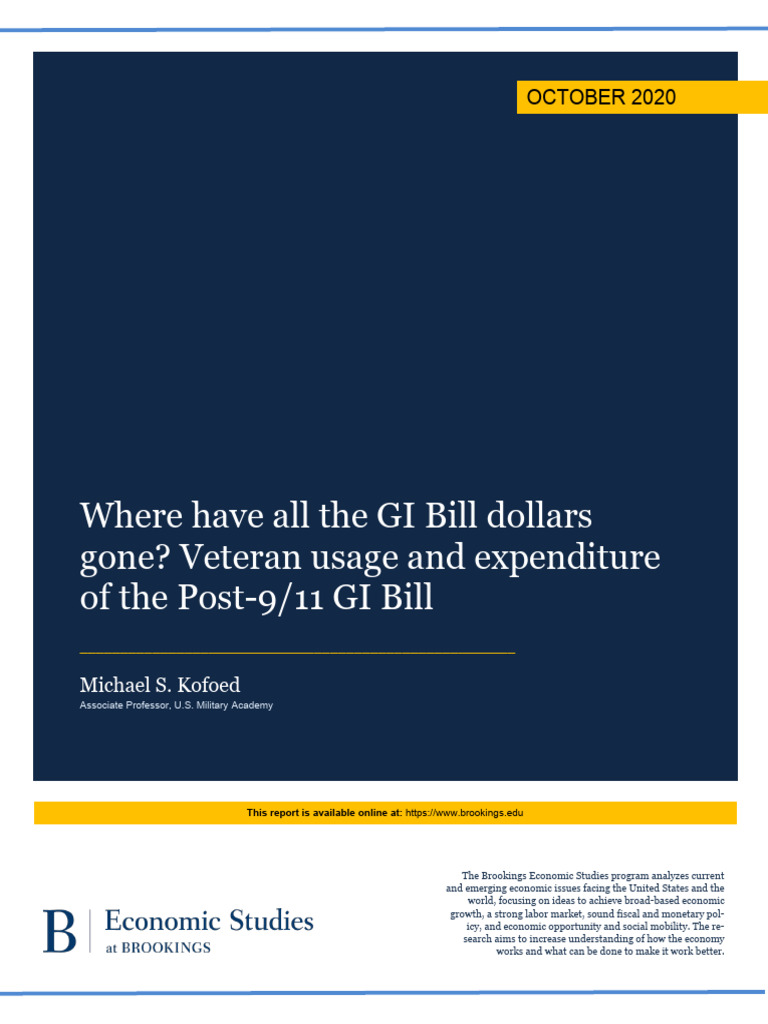 GI Bill Usage and For-Profit Colleges | PDF | Cost Of Living | G.I. Bill