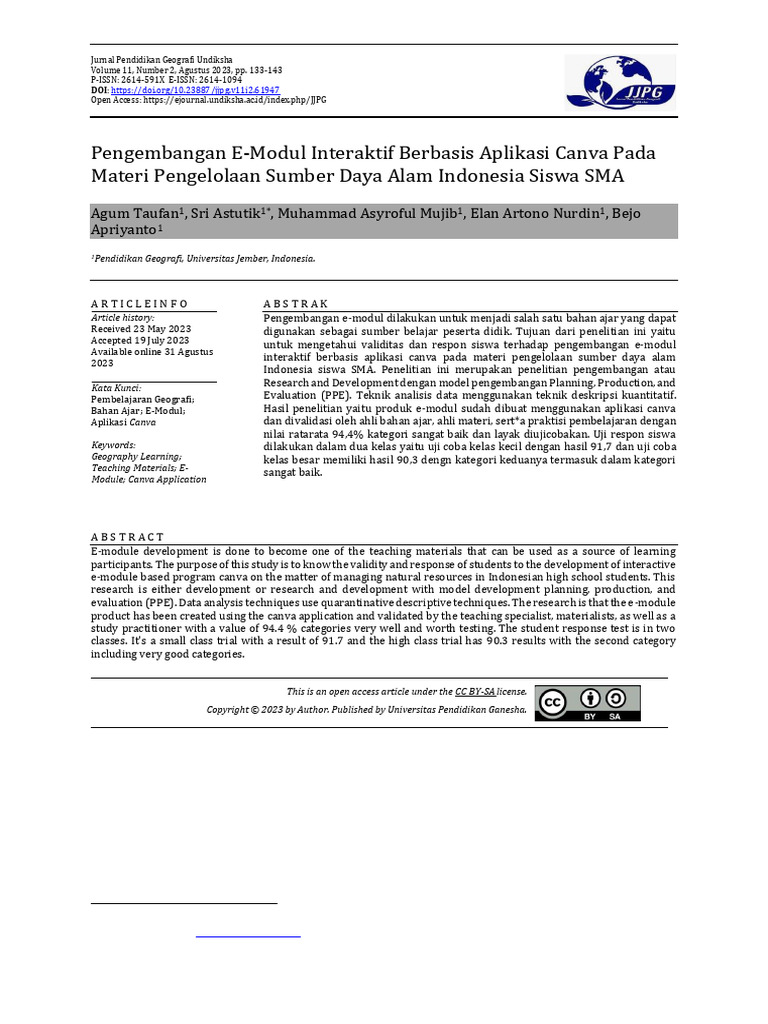 Pengembangan E-Modul Interaktif Berbasis Aplikasi | PDF
