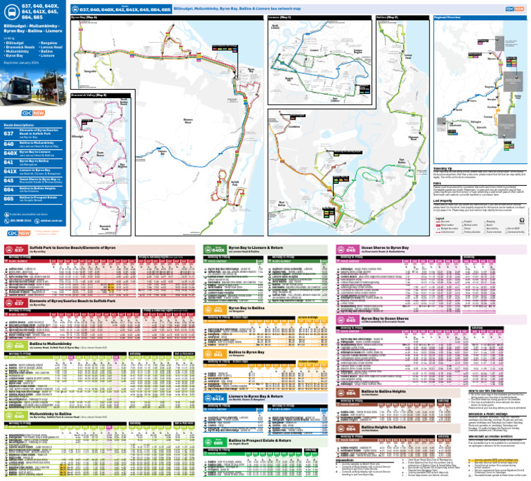 Byron Bay Bus Routes Overview 2024 | PDF
