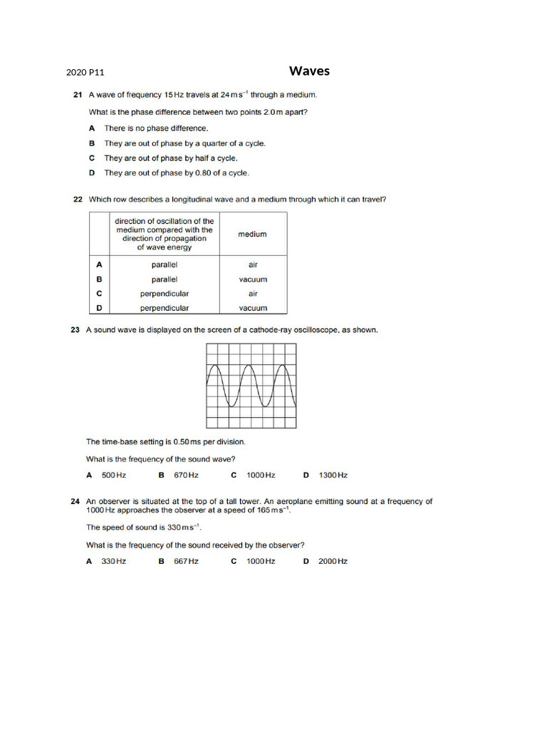 Unit 5 - Waves | PDF