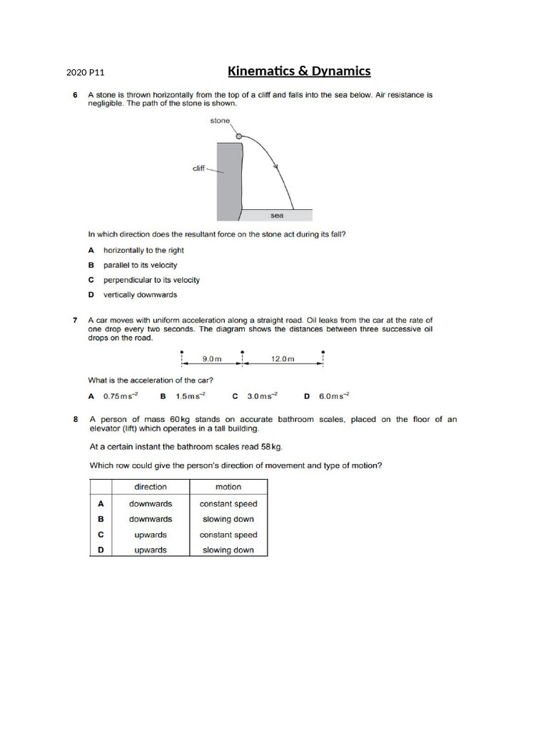 Unit 2&3 - Kinematics & Dynamics | PDF