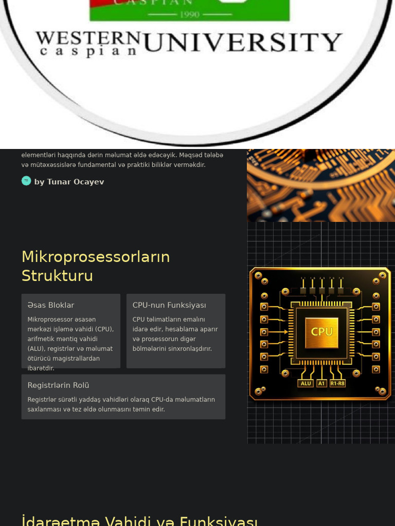 Mikroprosessorlar Sxemotexnikasina Giris | PDF