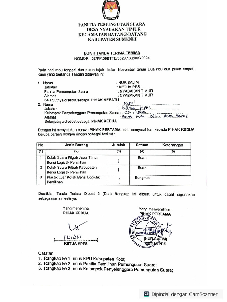 Tanda Bukti tps5 | PDF