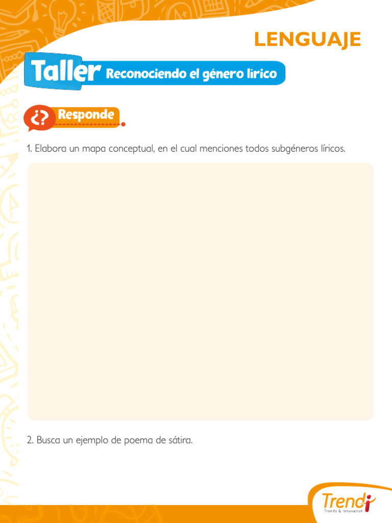 Taller Lenguaje 7reconociendo El Género Lírico | PDF