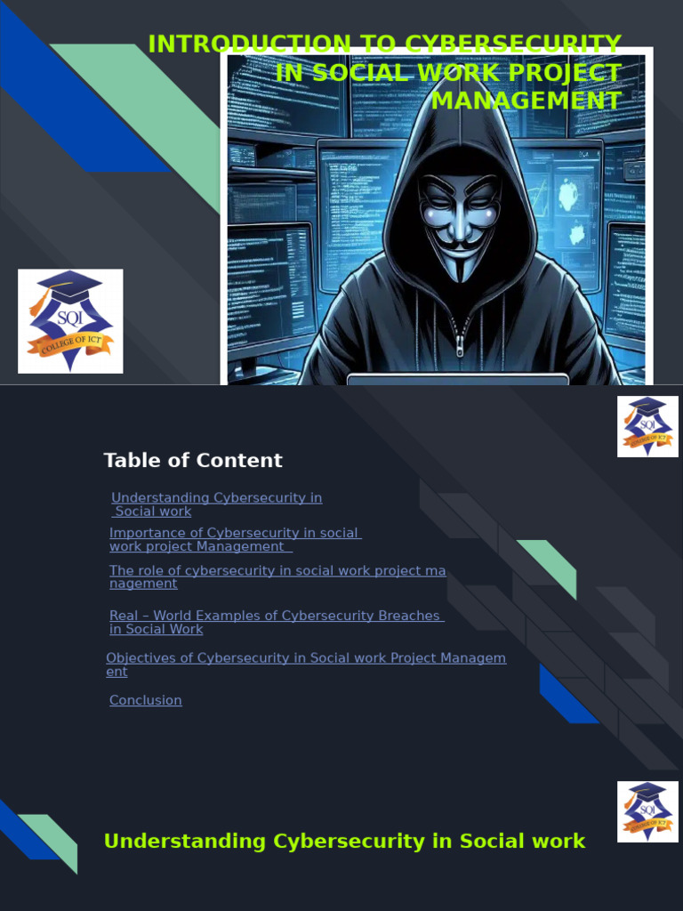 Introduction To Cybersecurity in Social Work Projejct Management | PDF ...