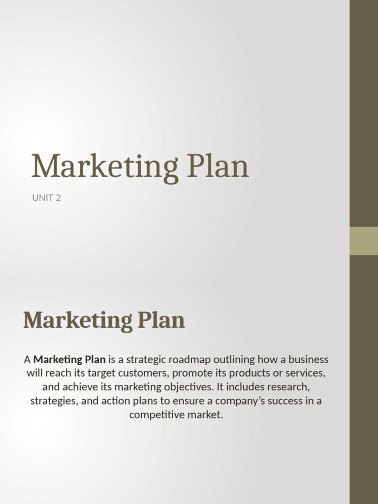 UNIT2 Marketing Plan | PDF | Marketing | Digital Marketing