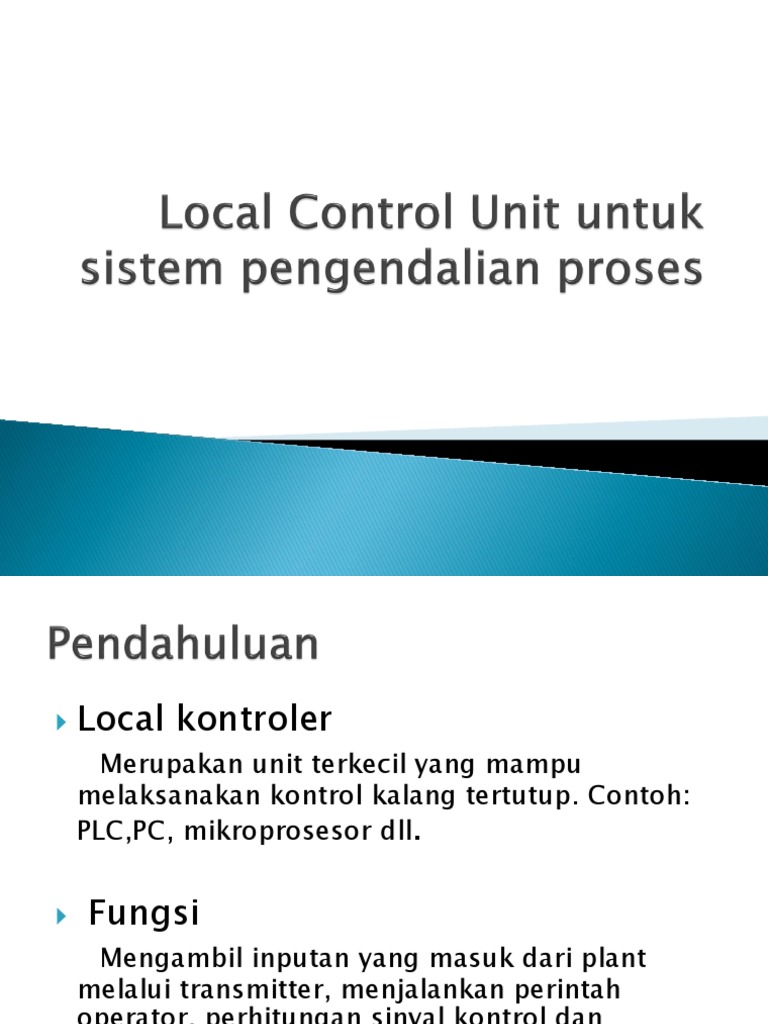 Local Control Unit Untuk Sistem Ian Proses | PDF | Bisnis | Teknologi ...