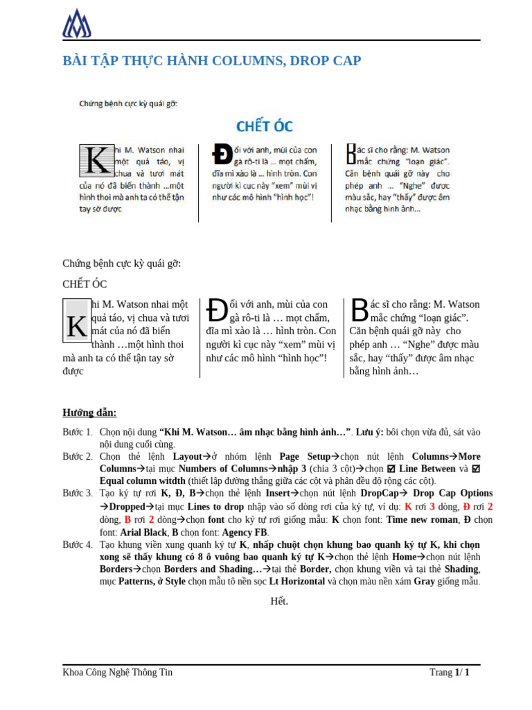 T6 W BT01 Columns Drop Cap | PDF