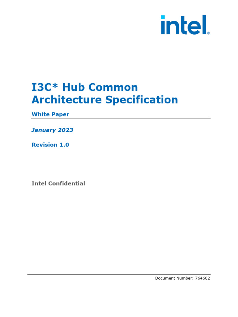 I3C HUB Common Architecture Specification - Rev1p0 | PDF | Computing | Computer Engineering